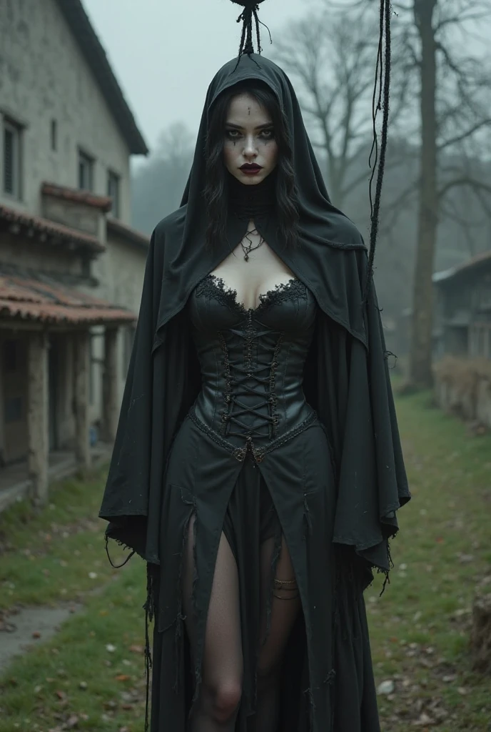 Sexy charming dark gothic nun, dark gothic makeup, black dark gothic ...