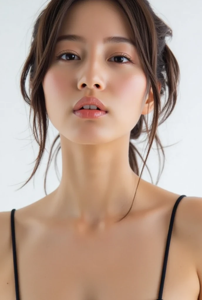Ultra-detailed close-up of a beautiful modern girl, collarbone - SeaArt AI