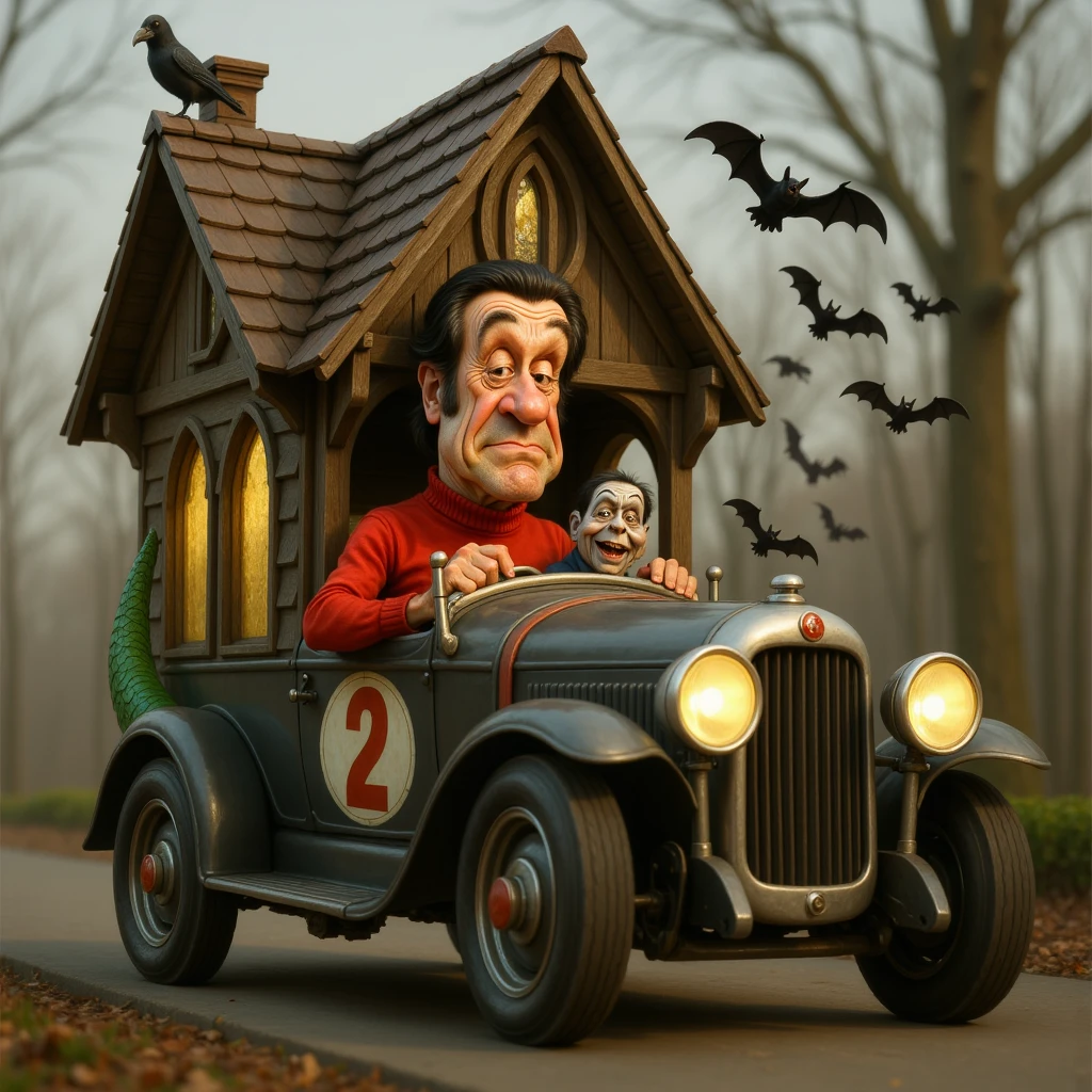 A hyperrealistic reinterpretation of the Creepy Coupe by Wacky Races ...