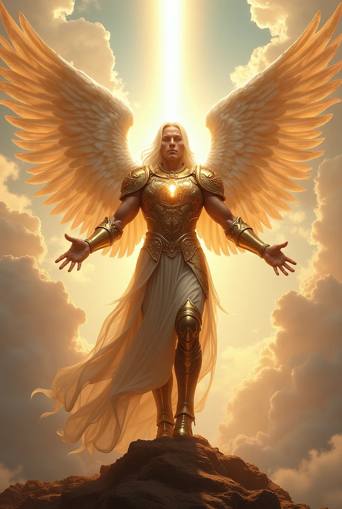 Realistic image of a warrior angel of God - SeaArt AI