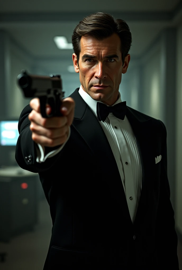 Nintendo 64 goldeneye james bond game with pierce Brosnan. - SeaArt AI
