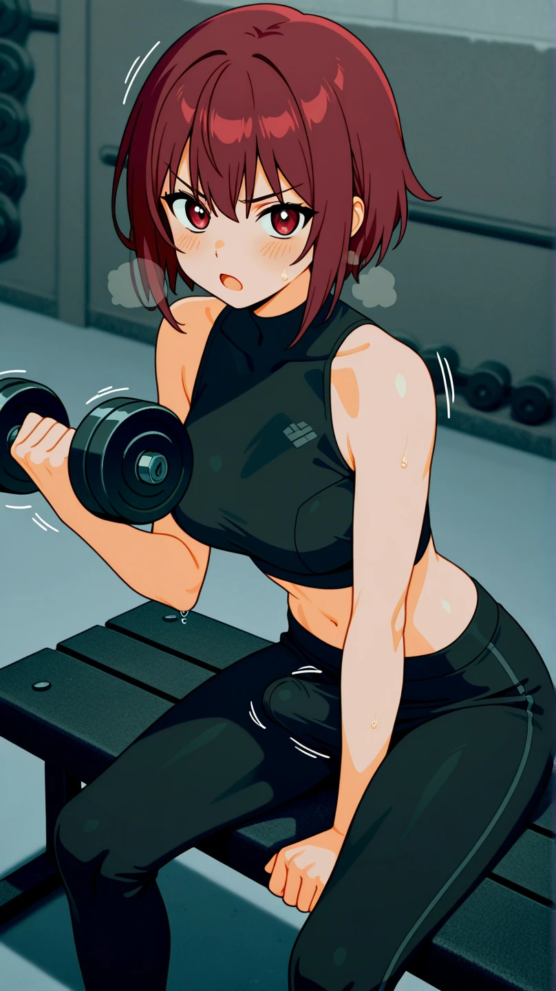 Futa girl, futanari, solo, looking at viewer, serious, open mouth - SeaArt AI