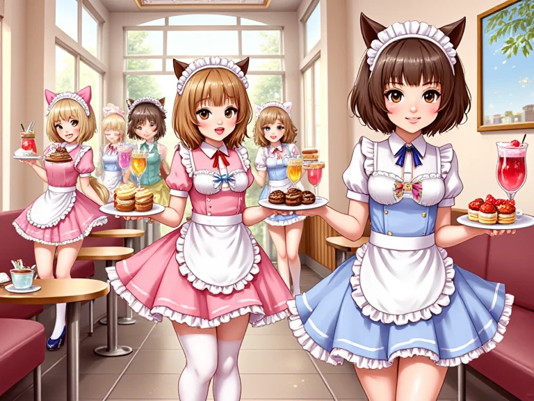 🍰 Maid Café Cuties At Work! 🍮