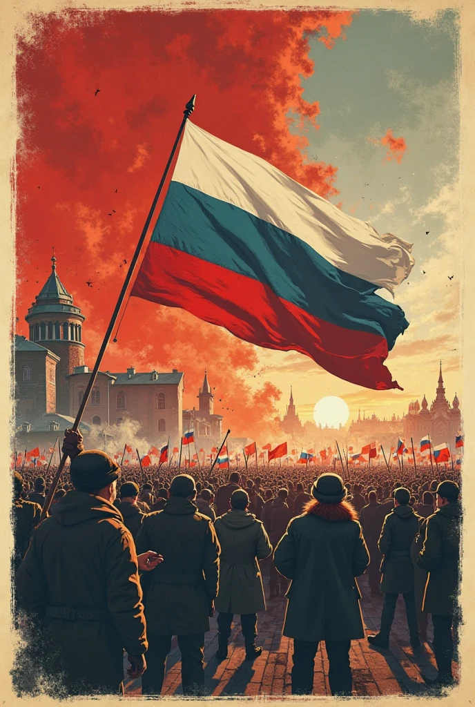 Create a propaganda poster defending the ideals of the Provisional ...