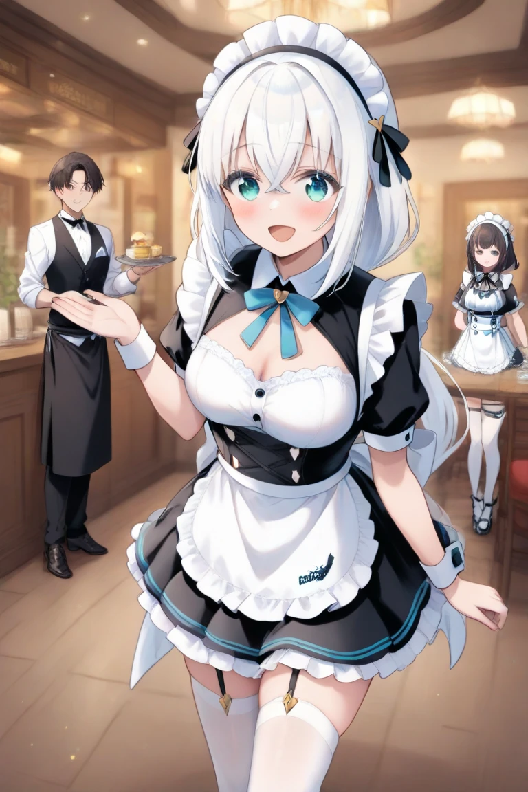 Shirogane Fubuki tried maid service in a maid outfit