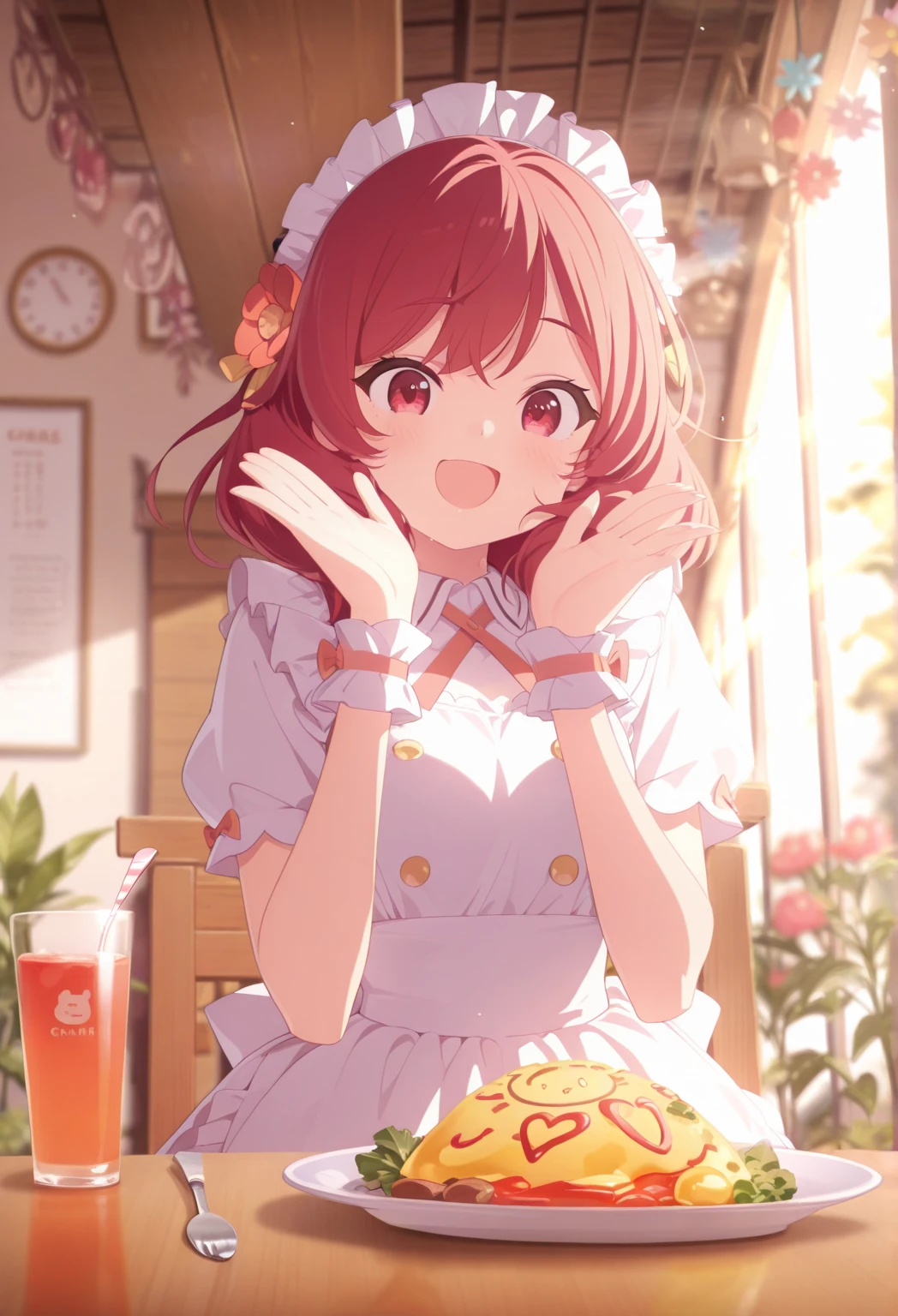 Best quality, high quality illustration, masterpiece, 1girl, cute maid ...