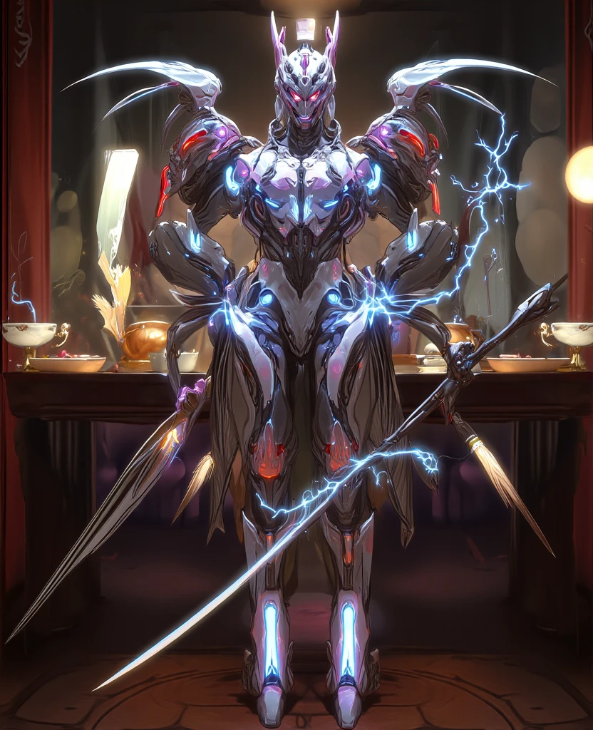 Valkyrie，Wear glowing mechanical armor everywhere，Wings with long ...