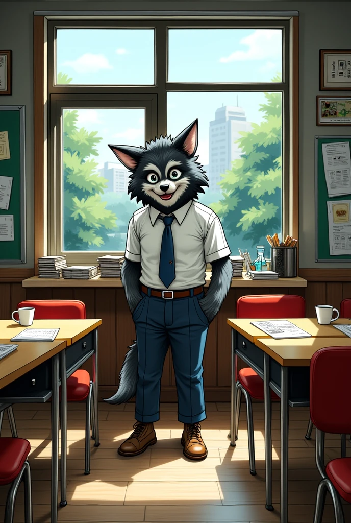 (((Draw a picture of the school uniform werewolf classroom5in ...