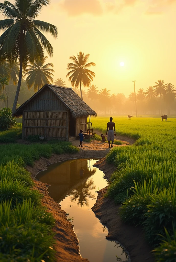 An ultra-realistic photo of a traditional village in Bangladesh - SeaArt AI