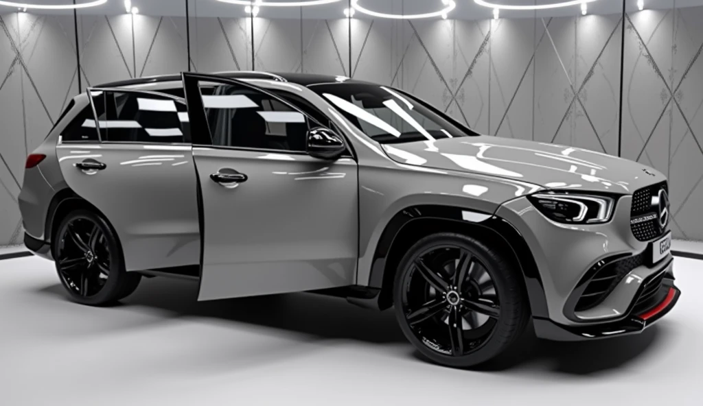 An ultra-realistic image of front view Aggressive with Mercedes logo of ...