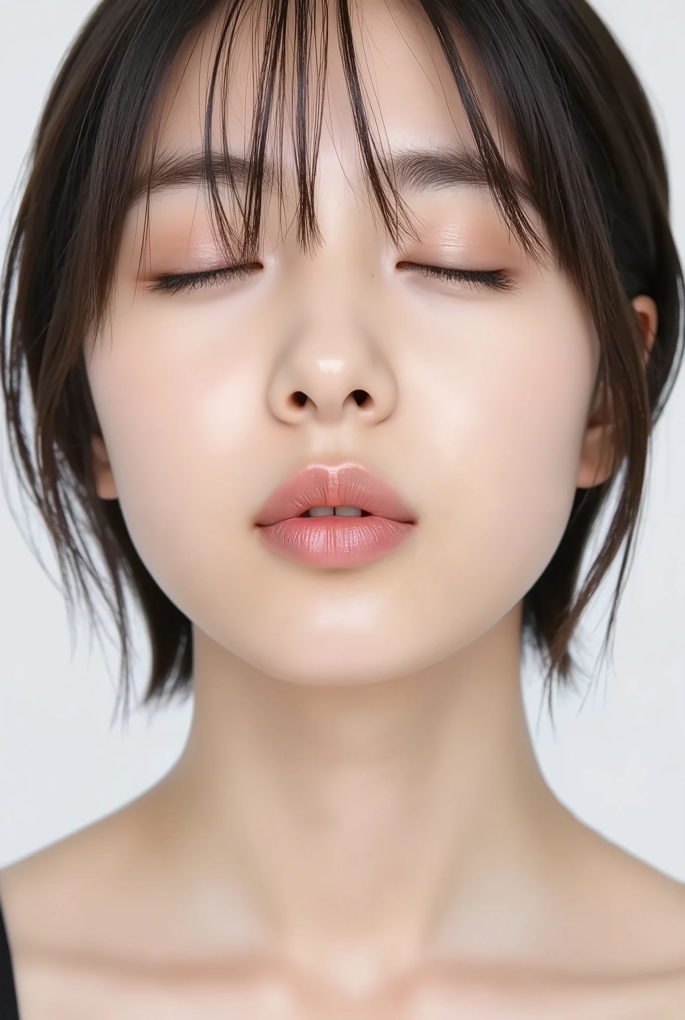 Ultra-detailed close-up of a beautiful modern girl, collarbone - SeaArt AI
