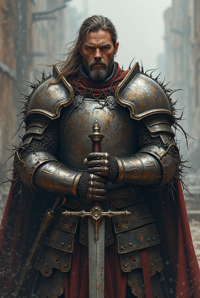 In the foreground, a knight. The armor is covered in thorns. MrKaktuz ...