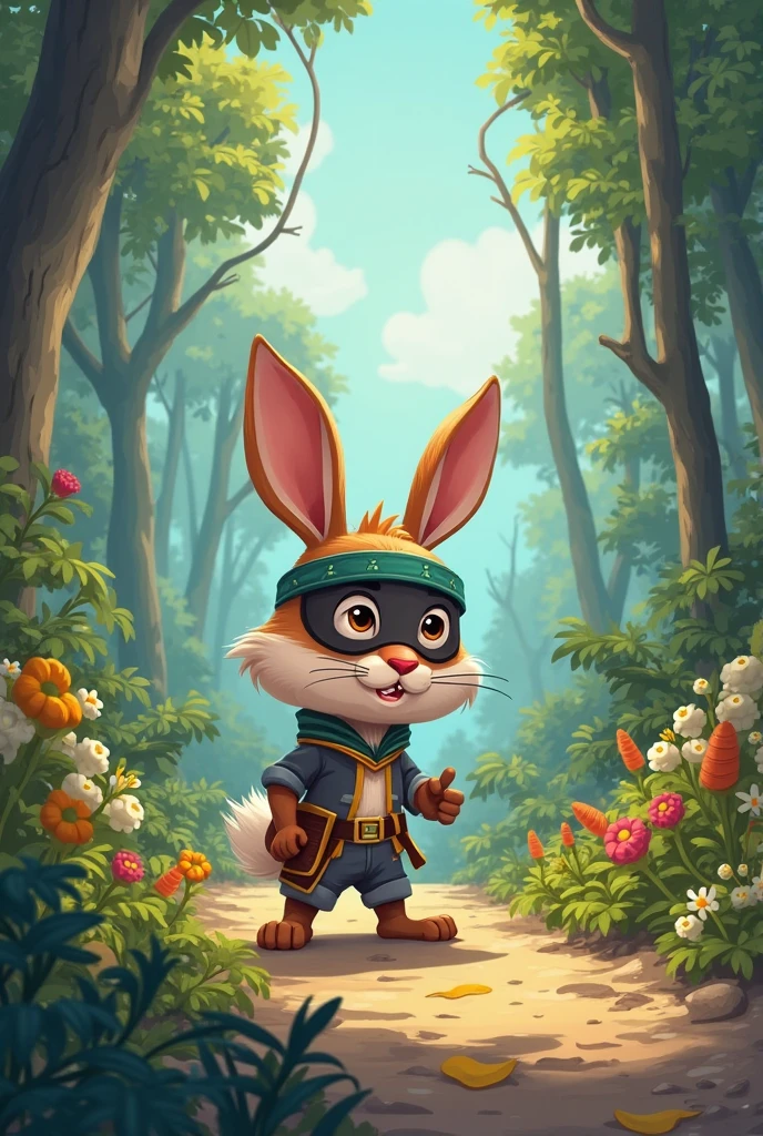 ¡Genial! Here's a possible cartoon story of a masked rabbit, Scene by ...