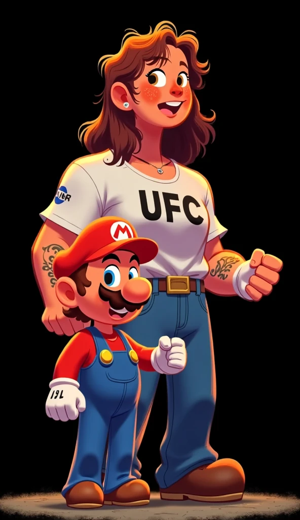 Make the image of Mário from the Super Mario Bros wearing a blue suit ...