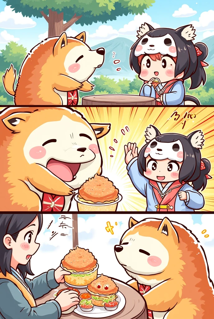 Cute beast,Japanese comics、Draw the same thing in multiple scenes ...