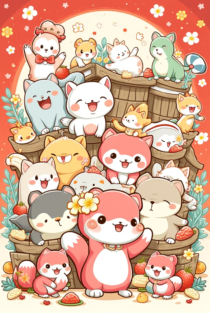 Cute beast,Japanese Manga、Draw the same thing in multiple scenes ...