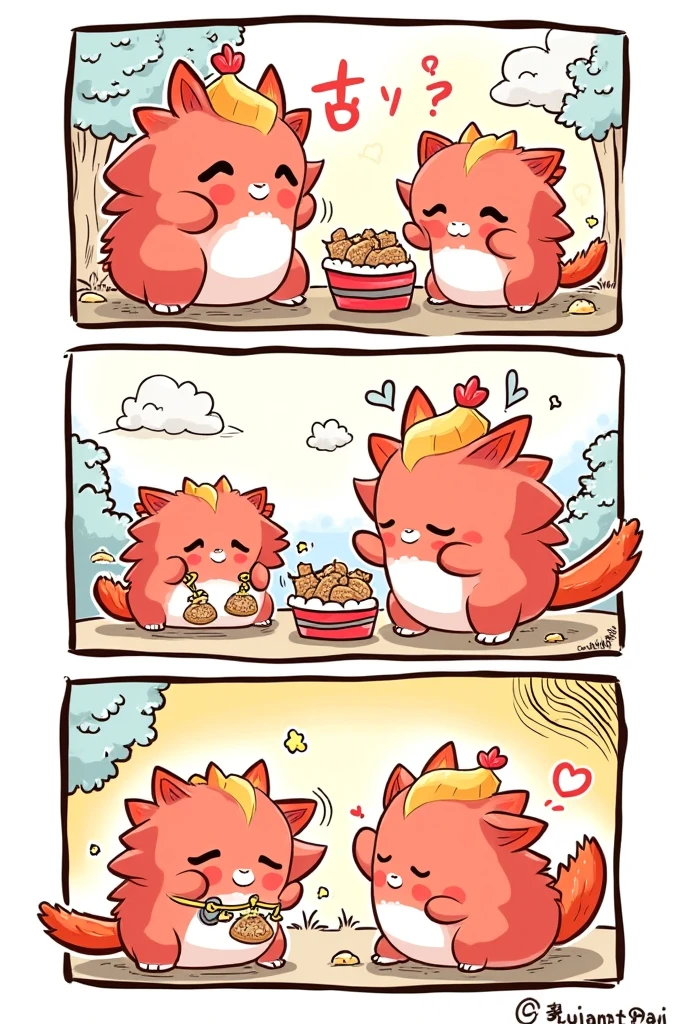 Cute beast,Japanese Manga、Draw the same thing in multiple scenes ...