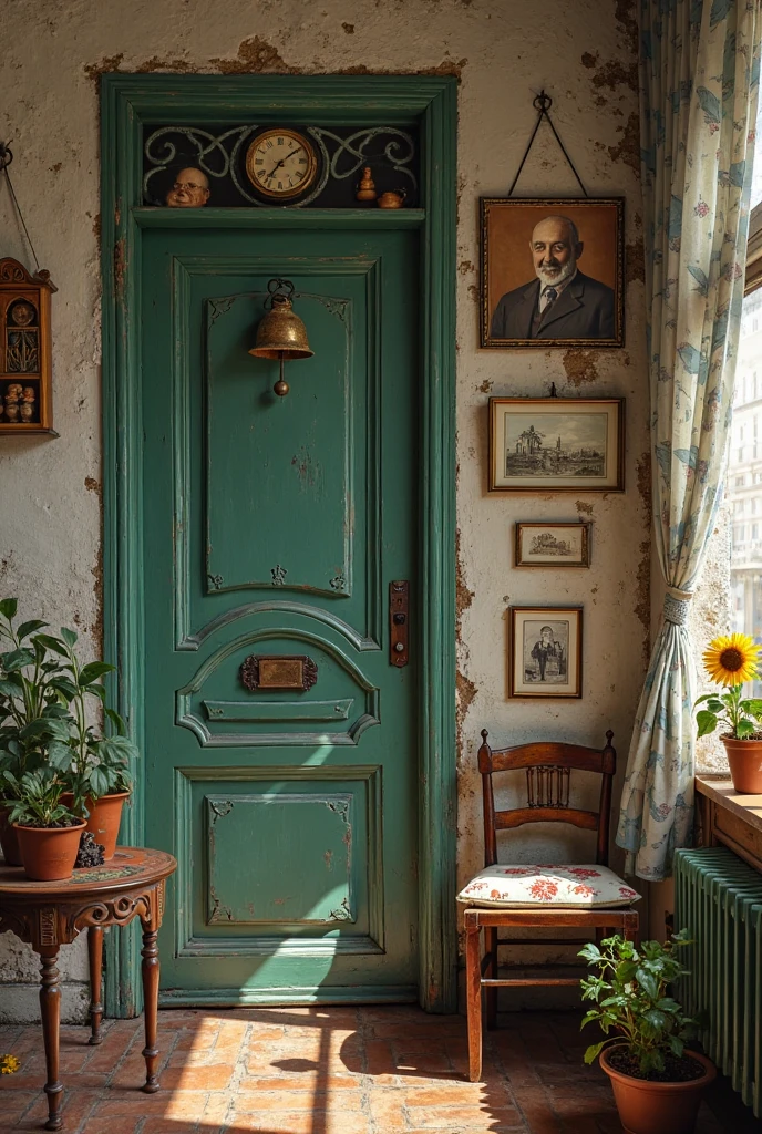 In a quiet corner of the city, between old buildings with wrought ...