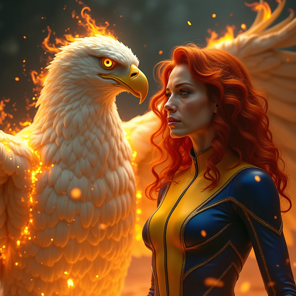 A magical and intense scene showing Jean Grey of the X-Men in a moment ...