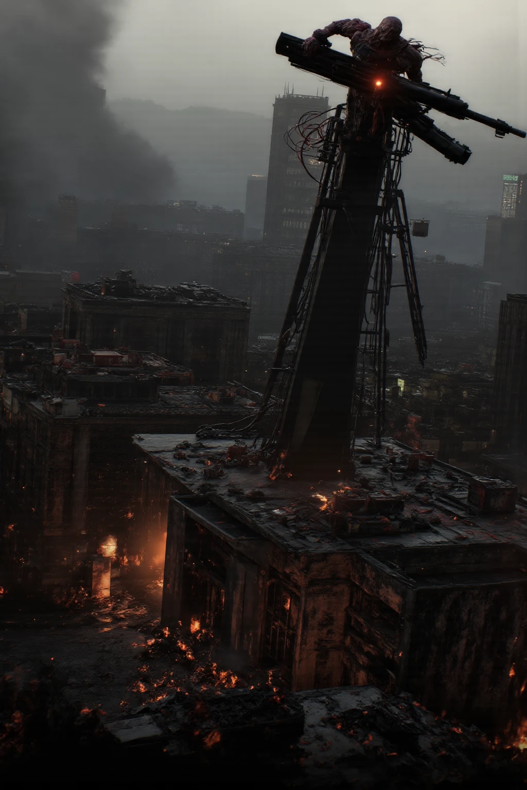 Nemesis from "Resident Evil 3: Nemesis", zombie apocalypse, standing on ...