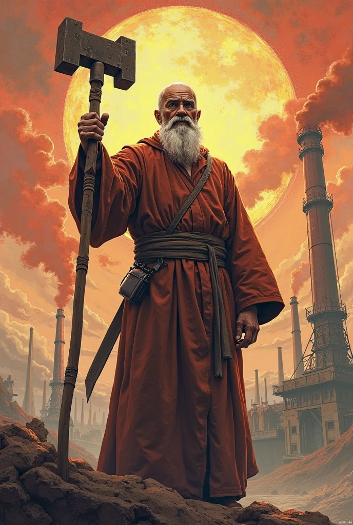 Create a communist monk with a hammer and sickle - SeaArt AI