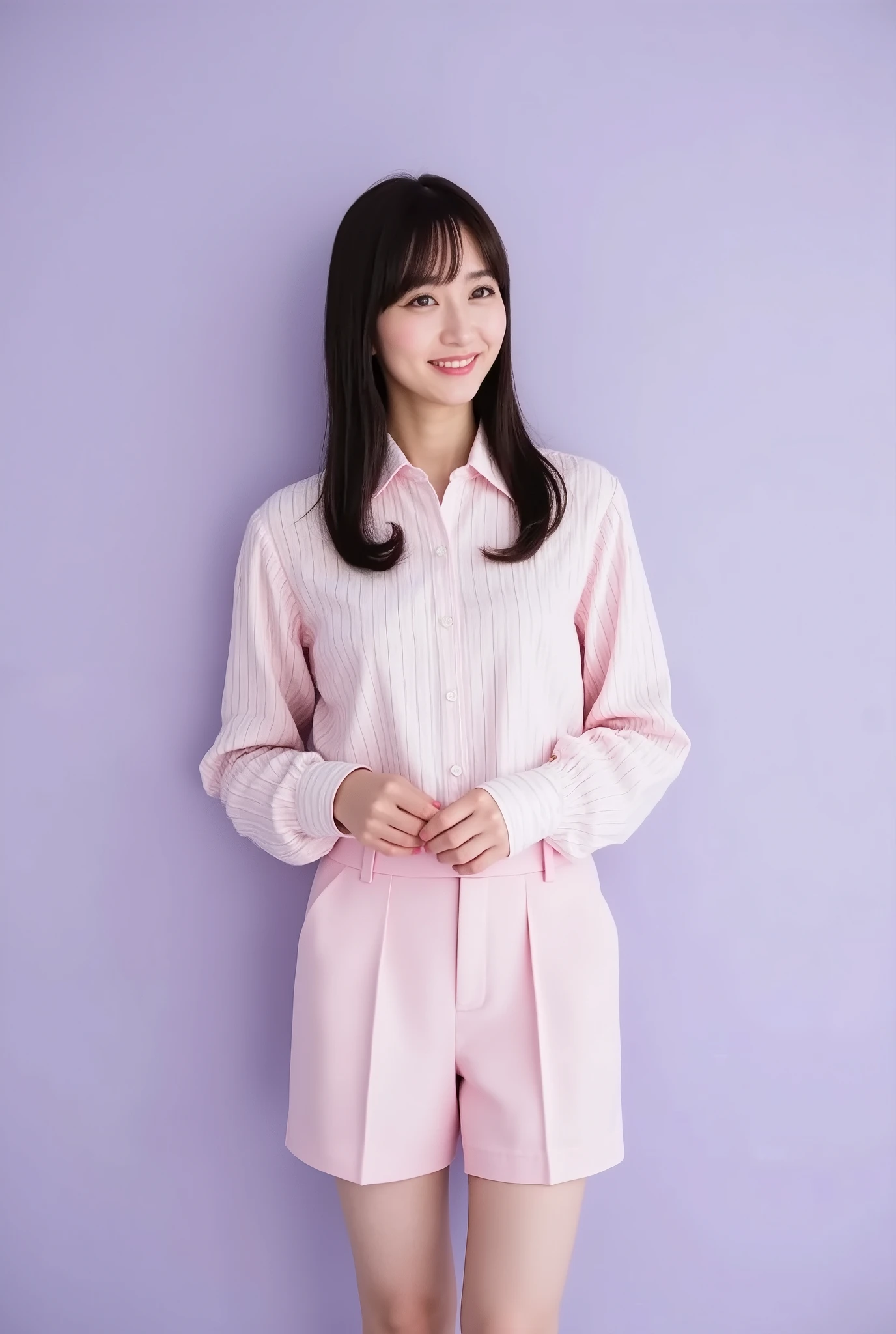 Create a realistic portrait of a beautiful Japanese idol girl in a ...