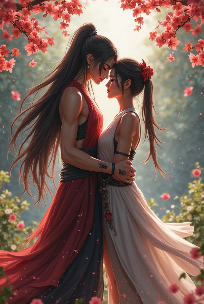 Akali and Yasuo together close like a couple - SeaArt AI