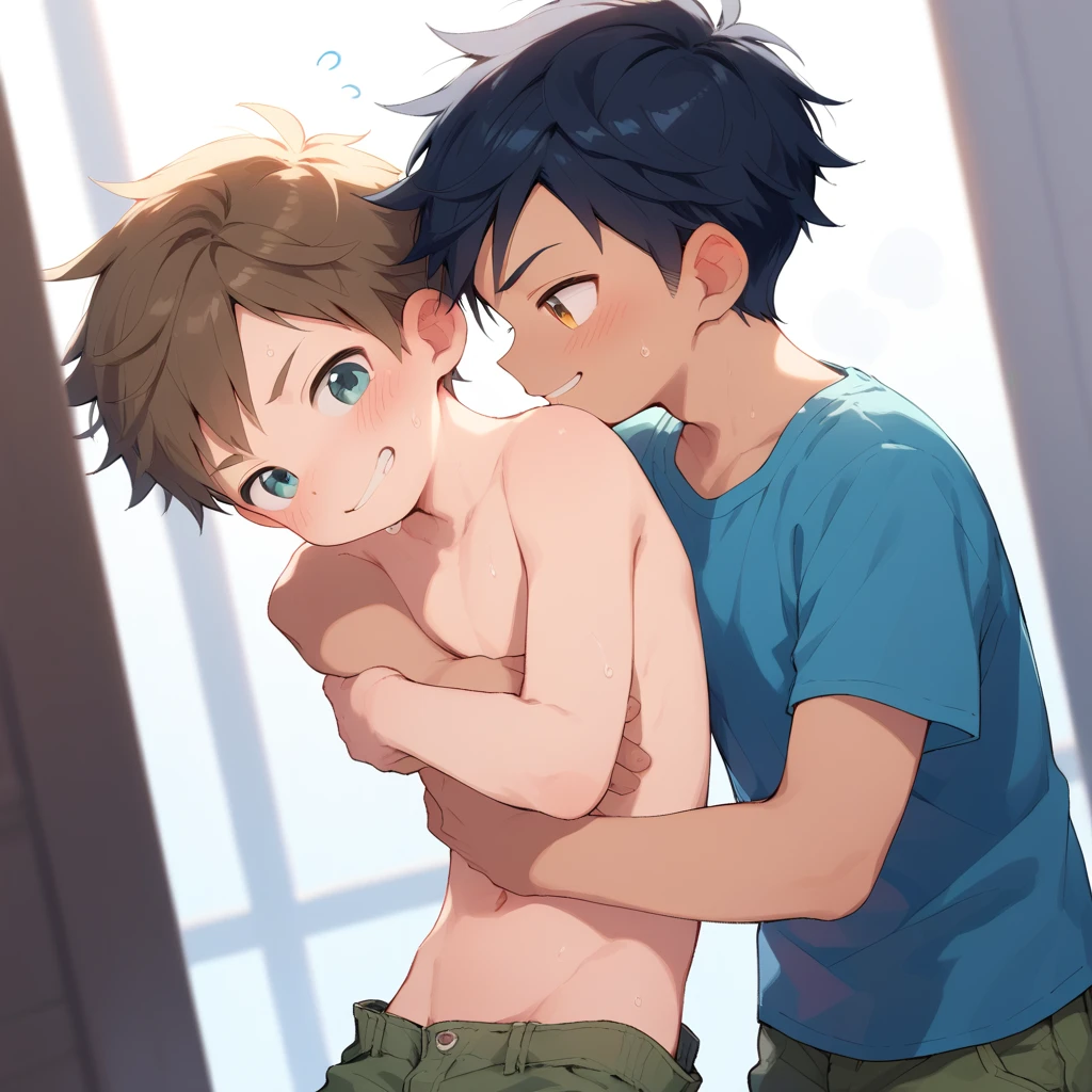 Small boy, shota,being abused by his father in the bathroom, explicitly ...