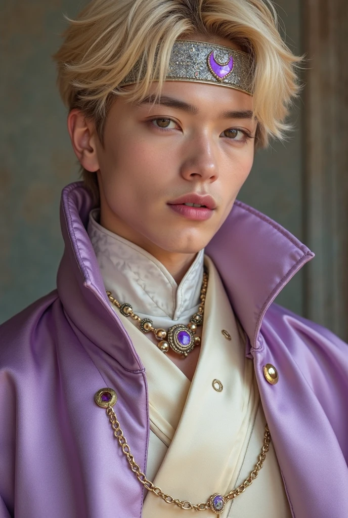 Create an image of Park Jimin a boy with blond hair, brown eyes - SeaArt AI