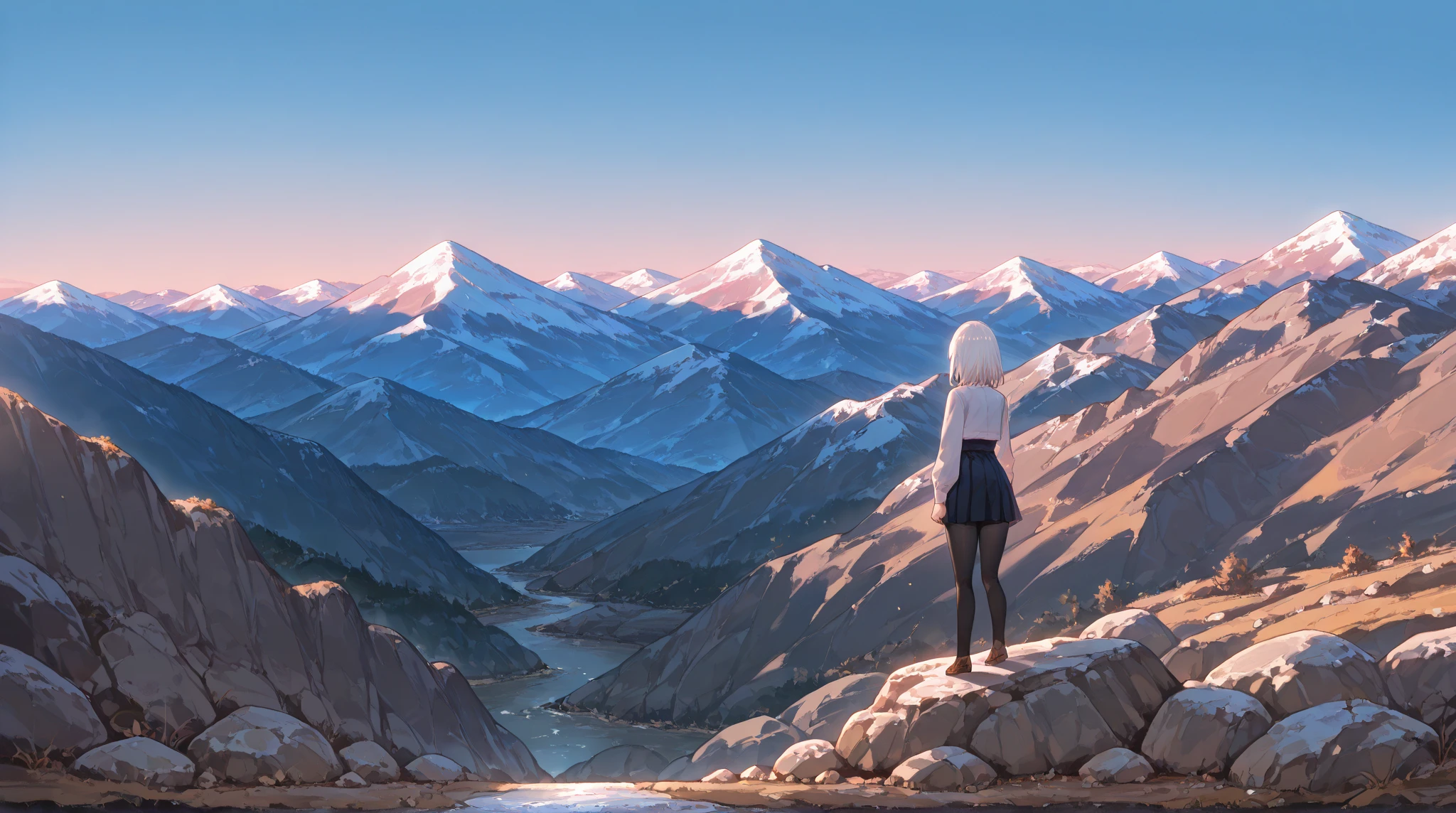 Distant view,Mountain representing the four seasons々,The rock surface ...