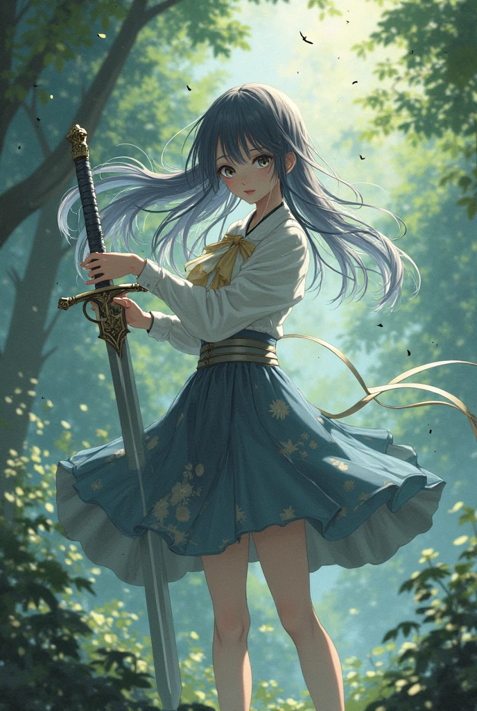 Shion from the anime No. 6 with a sword like that of Mitsuri Kanroji ...