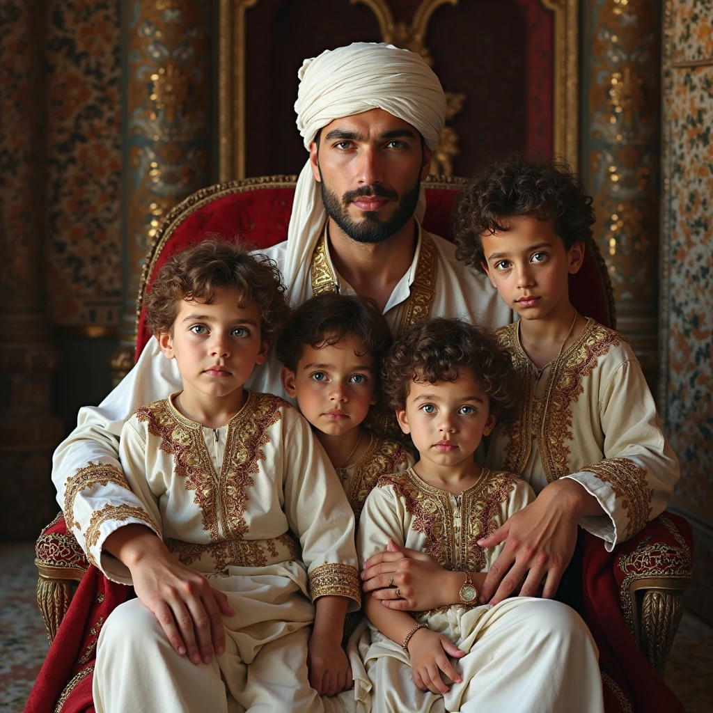 Génére moi un sultan dans le palais ottoman, he is young, handsome and ...