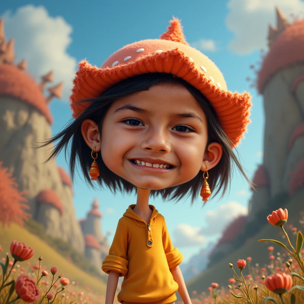 Take this image as a reference to make a Pixar-style caricature - SeaArt AI