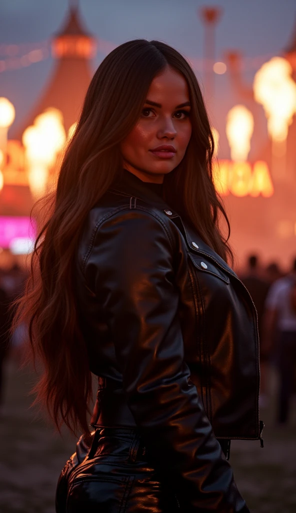Photorealistic portrait of a stunning woman at Wacken Open Air - SeaArt AI