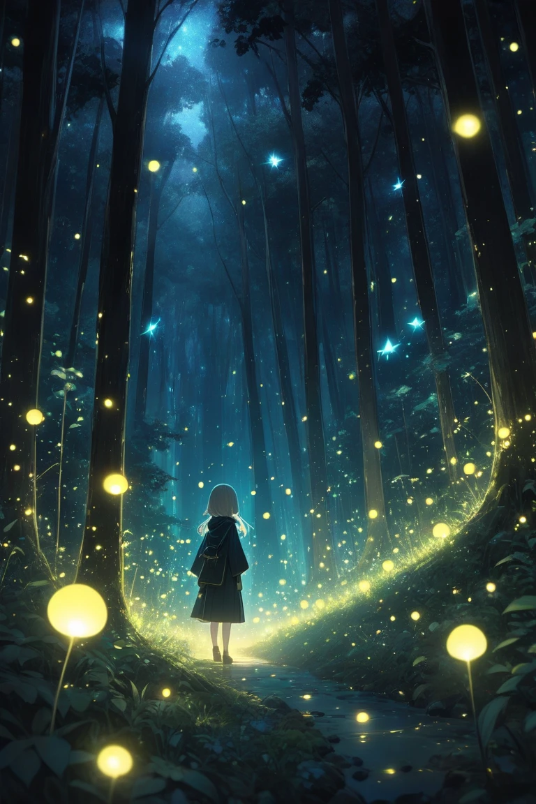ARWLT,A forest enclosed in dark silence, the sparkle of countless ...