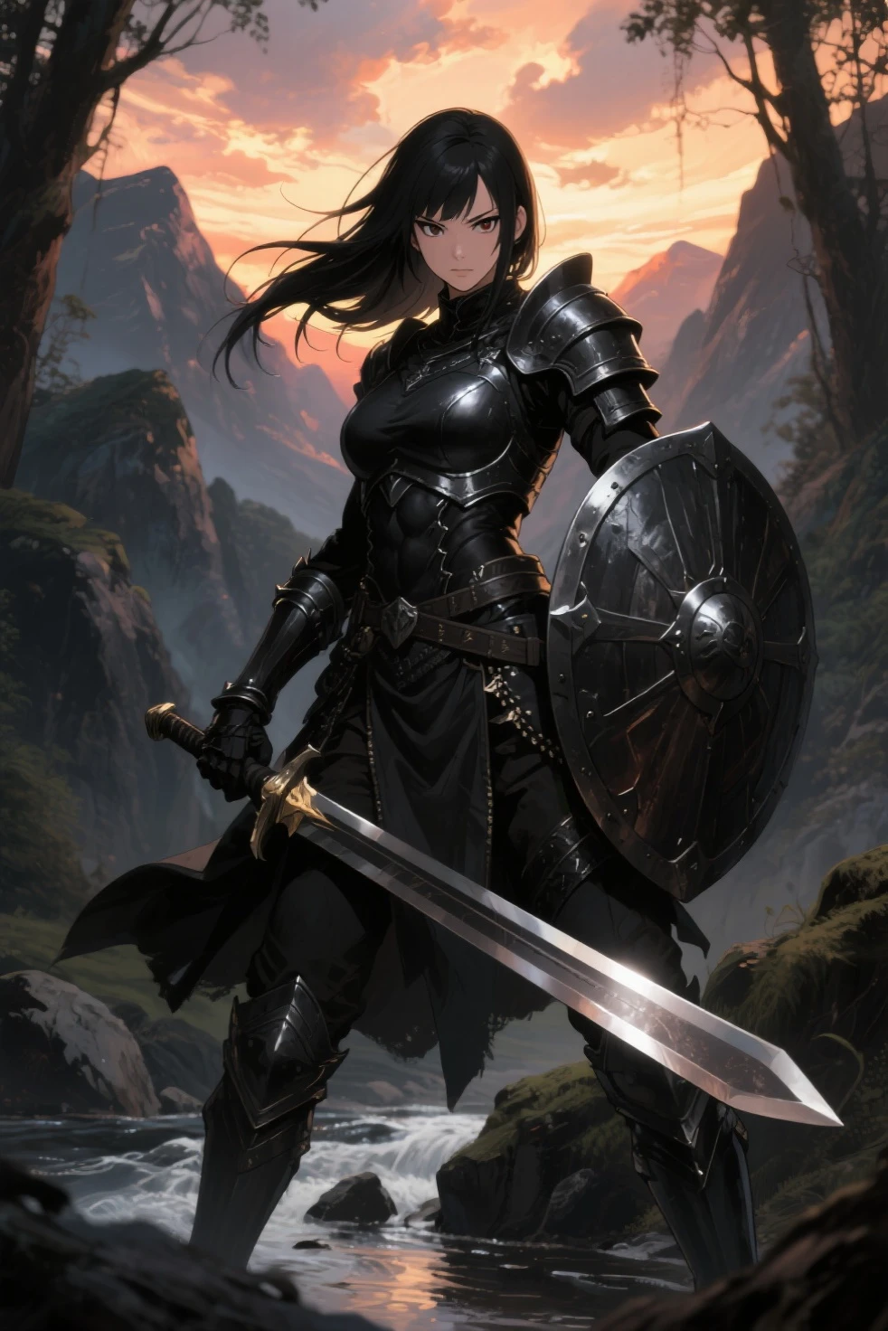 Female Warrior、heroine、Strongest Weapons and Armor、Anime、High Quality ...