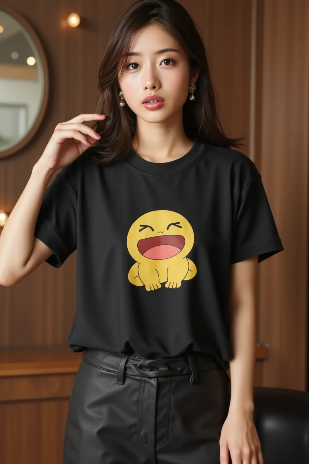 Pyonkichi t-shirt, (masterpiece, best quality:1.2), 16k, 1woman - SeaArt AI