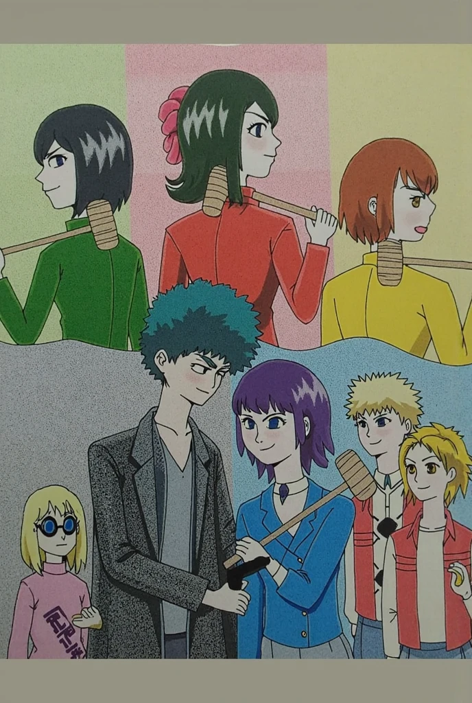 Design a vibrant, hand-drawn anime-style theatrical poster for a school ...
