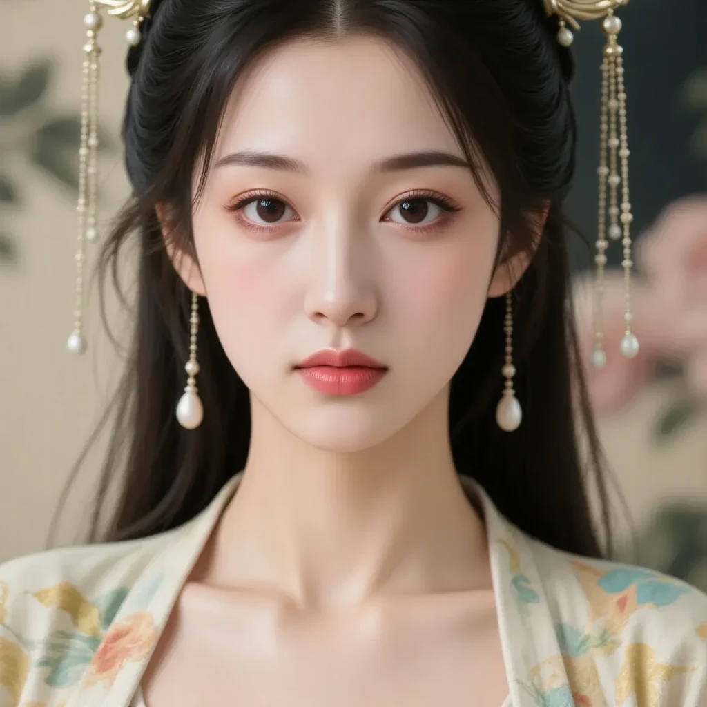 3K retro Hong Kong style face，Simulate 80s film tones。 shoulder tilt 20 ...