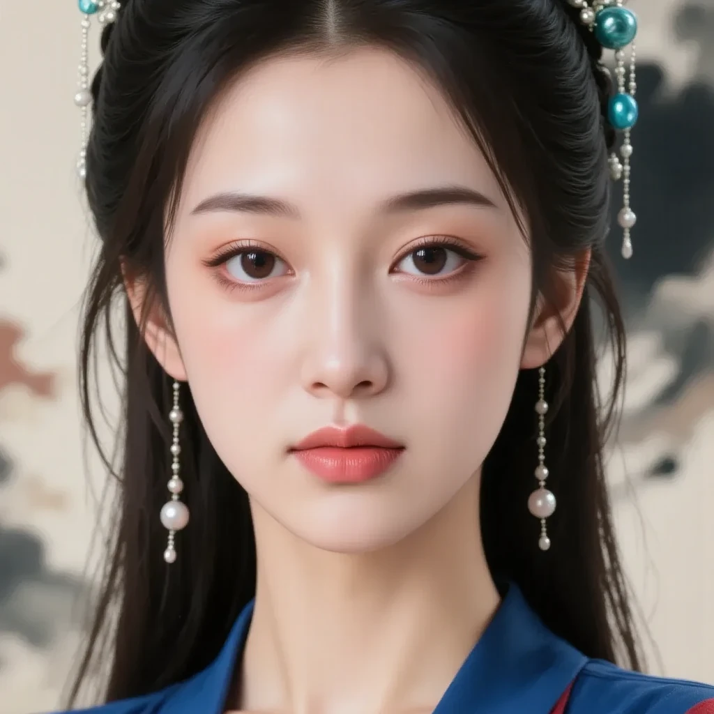 3K retro Hong Kong style face，Simulate 80s film tones。 shoulder tilt 20 ...