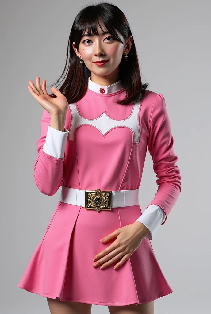 Japanese Women、she's cosplaying as the Super Sentai heroine。Pink ...