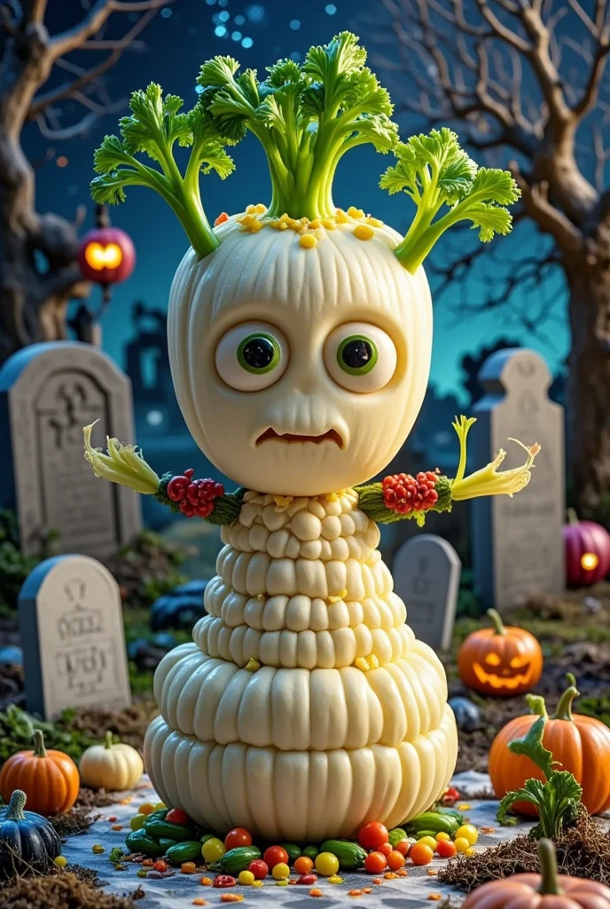 Groot from Guardians of the Galaxy, but made entirely of daikon radish ...
