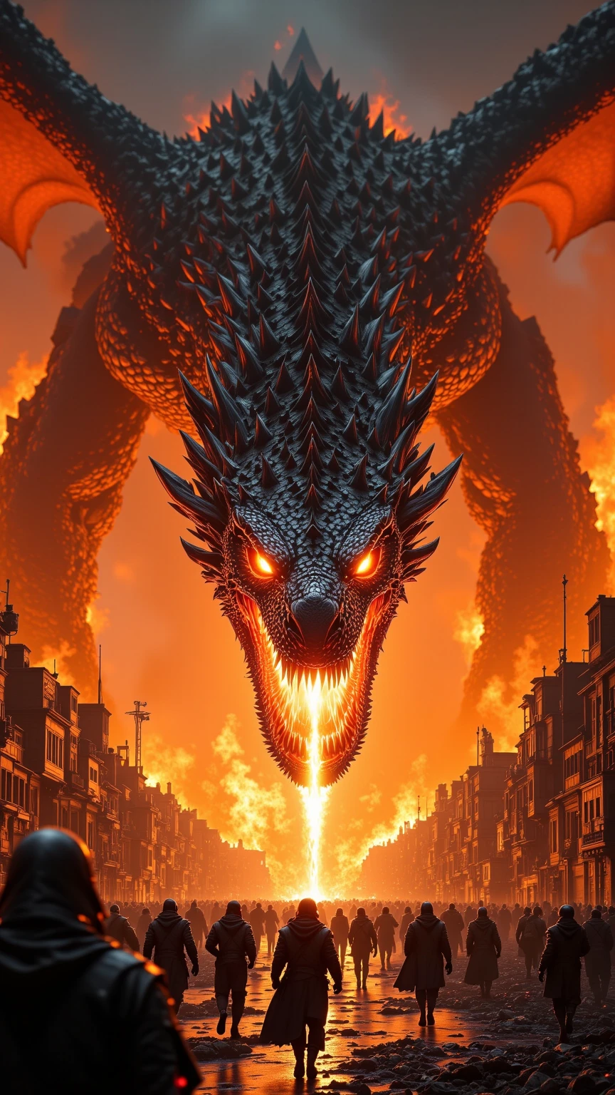 Image of the dragon from game of thrones destroying and burning the ...