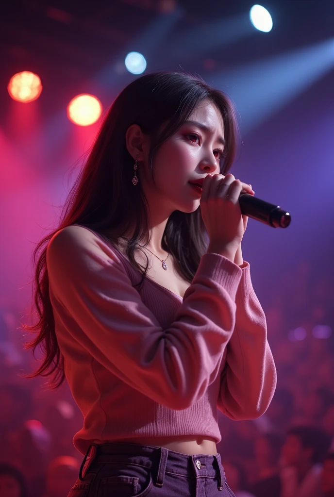 Live venue where female idols retire、Idol crying,idol on stage - SeaArt AI