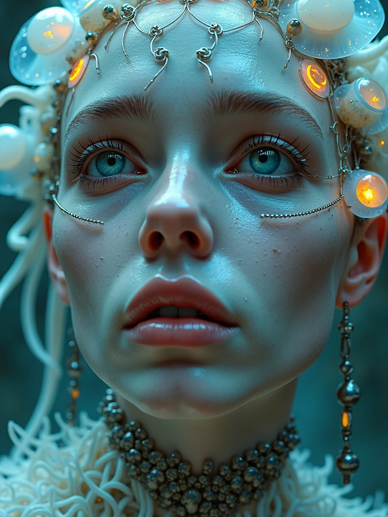 Crying Etheric Cyborg Woman,crying eyes, big tears, lots of tears ...