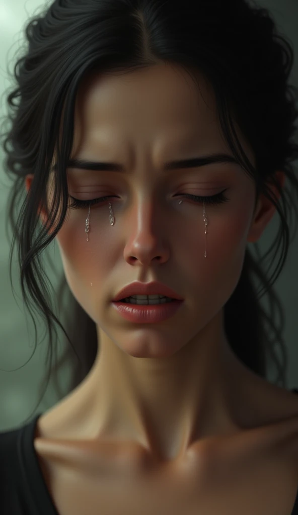 Beautiful woman crying - SeaArt AI