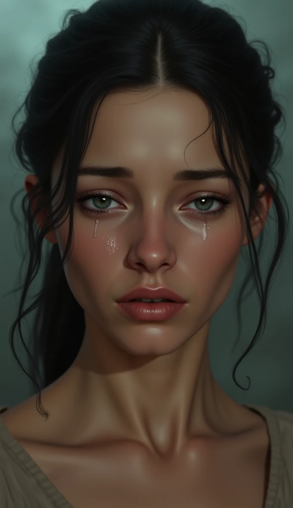 Beautiful woman crying - SeaArt AI