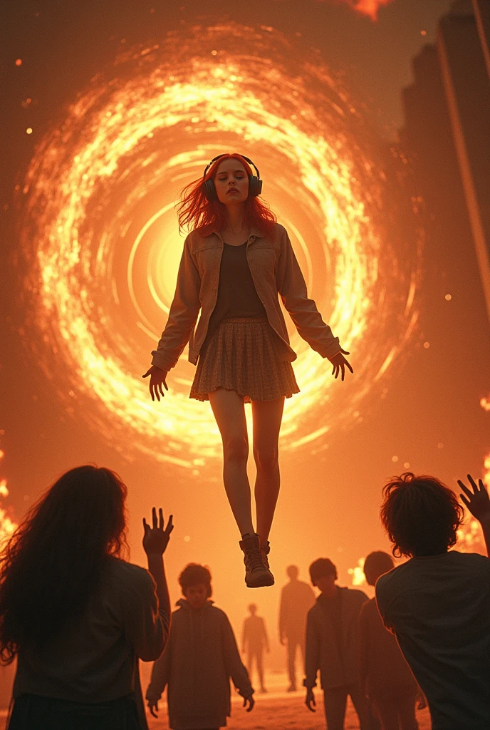 Play Max from Stranger Things levitating and a red background with fire ...