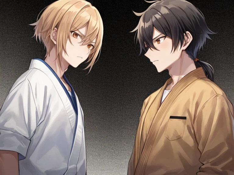 Six anime characters, dramatic composition, intense emotional ...