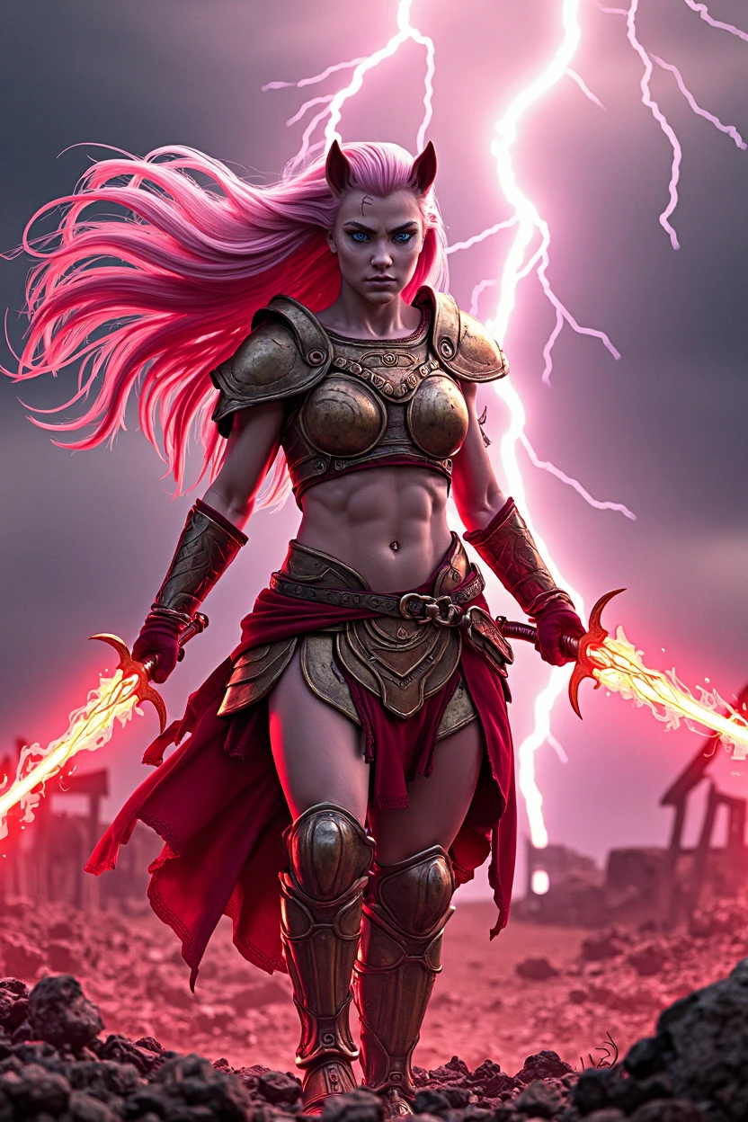 A powerful female warrior pony resembling Pinkamena Diane Pie from My Little Pon - SeaArt AI